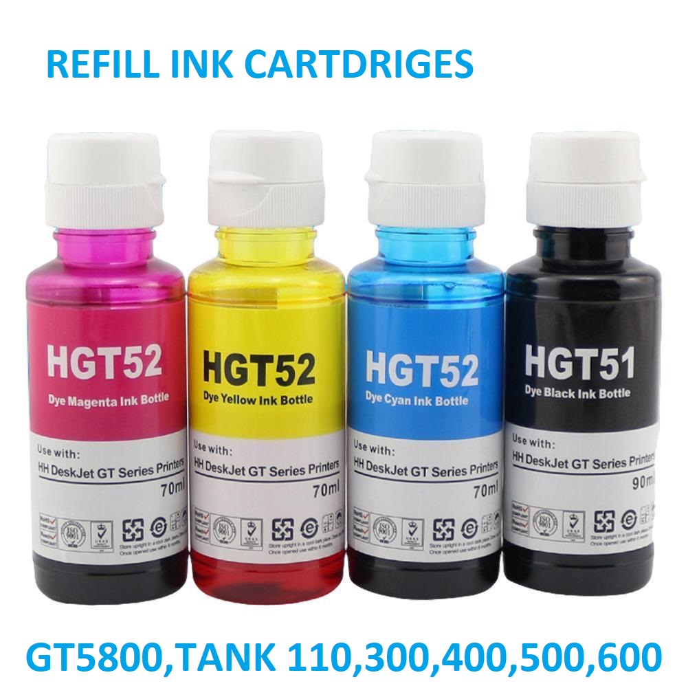 HP GT53 GT52 GT51 refill ink Compatible GT Series For GT5810 GT5820 ...