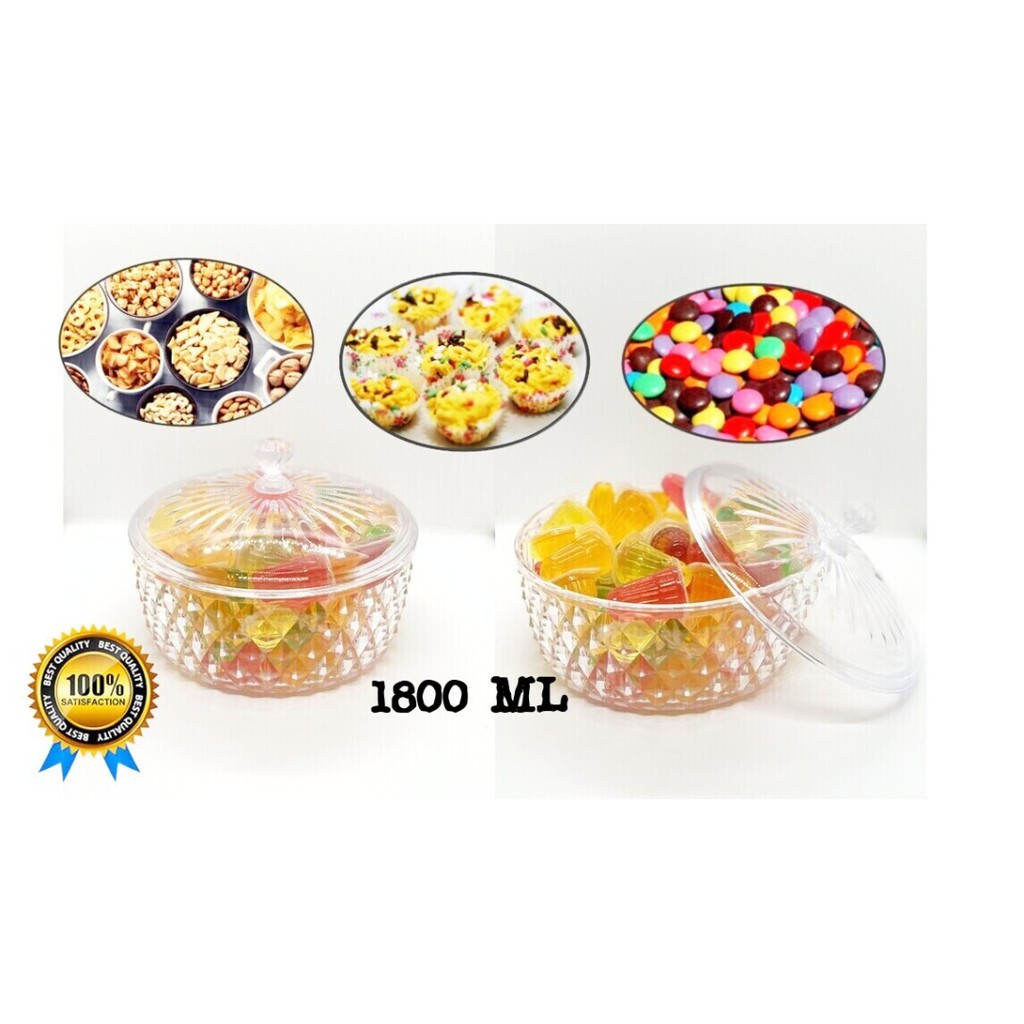 Kristal Bekas Gula Gula/ Plastic Snack Tray / Crystal Candy Sweets Tray ...