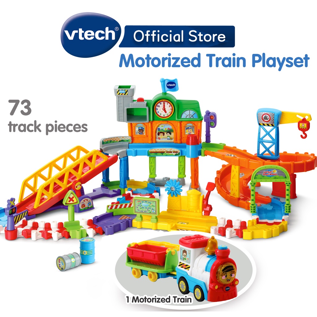 VTech GoGoSmartWheels Roadmaster Train Playset - Big Motorized Train ...