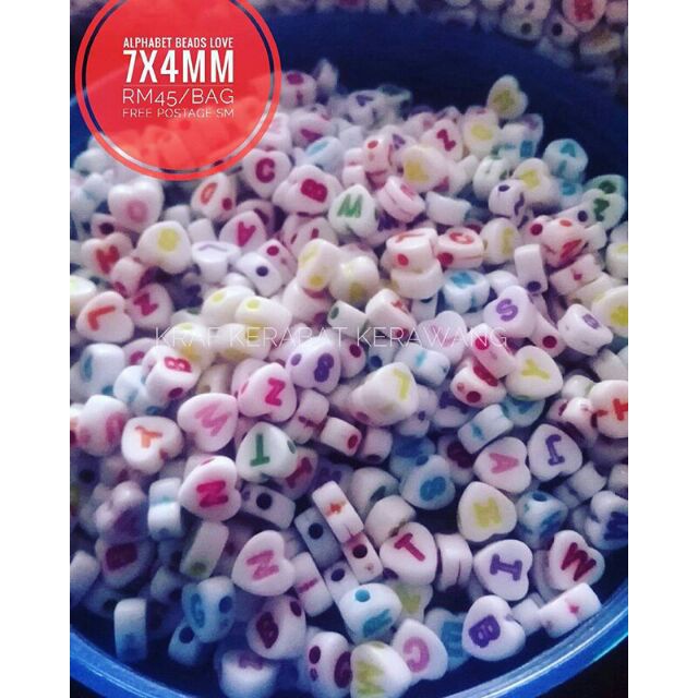 ALPHABET BEADS LOVE WHITE(COLORFUL) | Shopee Malaysia