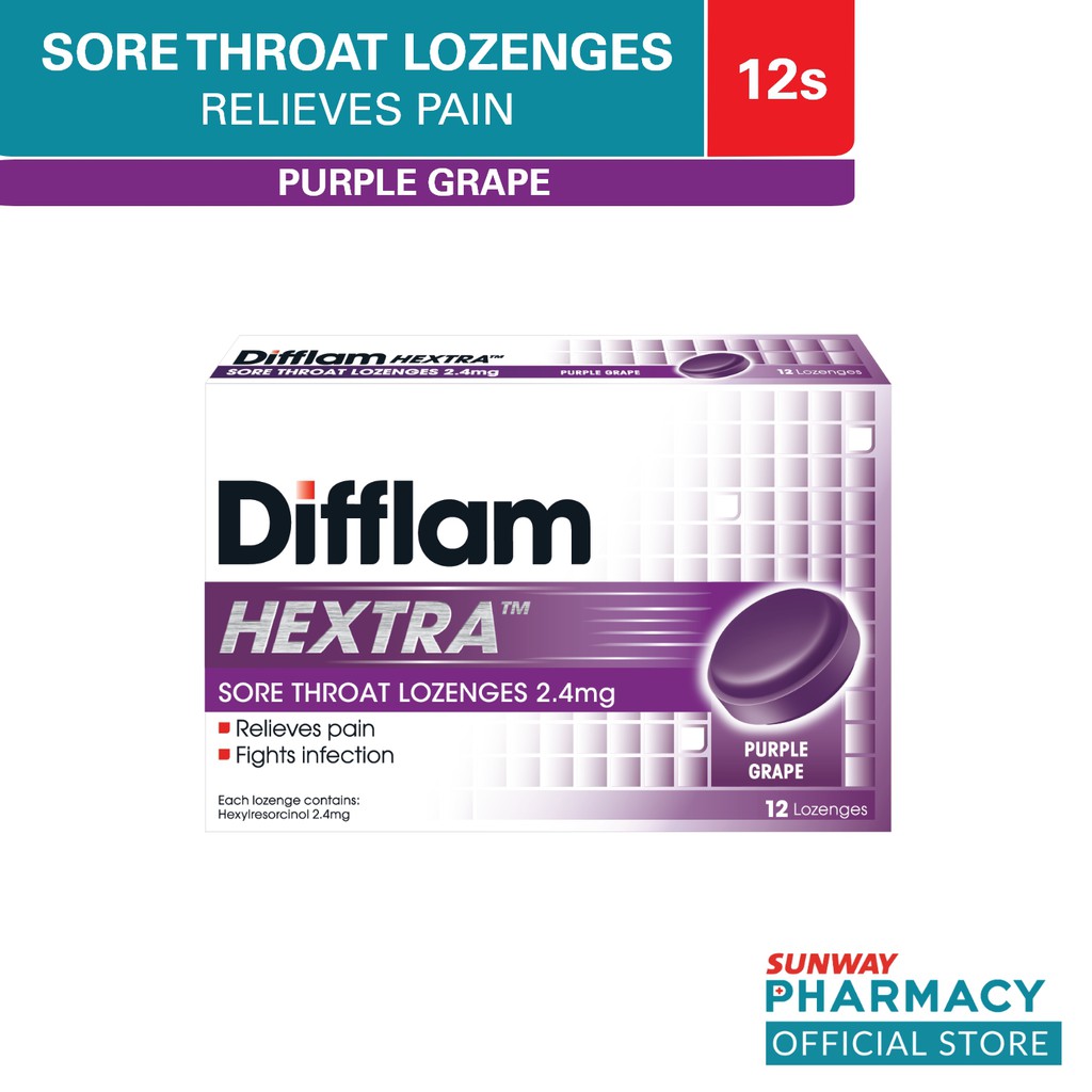 Difflam Hextra Lozenges - Purple Grape (12's) | Shopee Malaysia