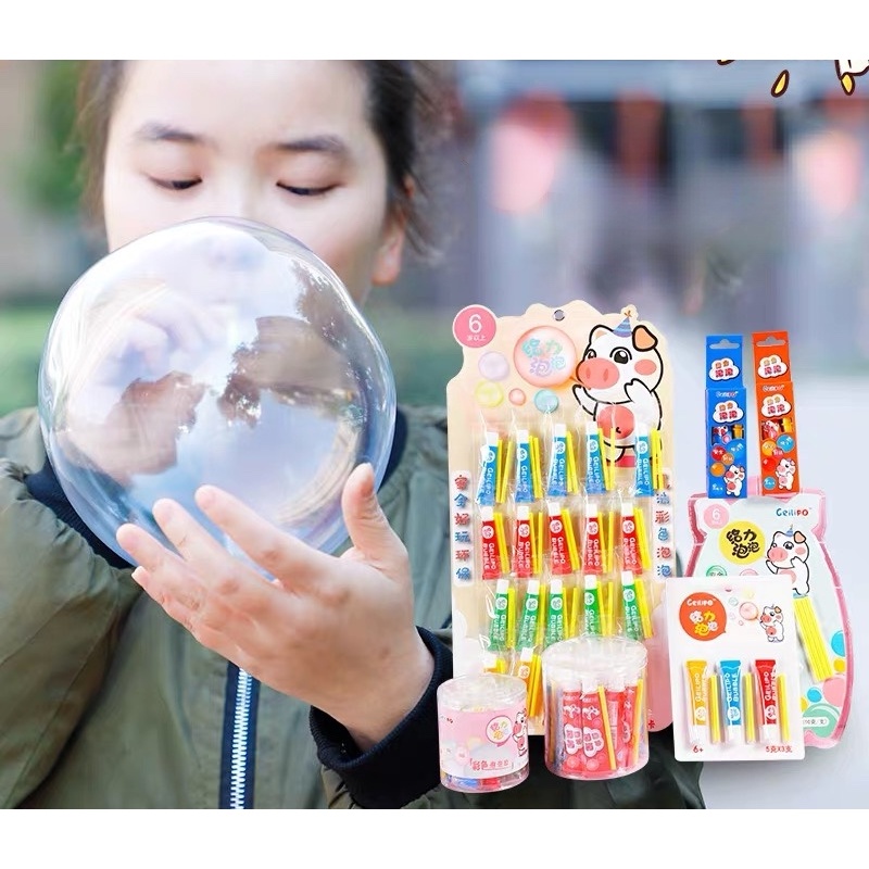 Colorful Bubble Gum Space Balloon Blowing Wave Gum Children Oversized Safety Bubble Toy | Shopee ...