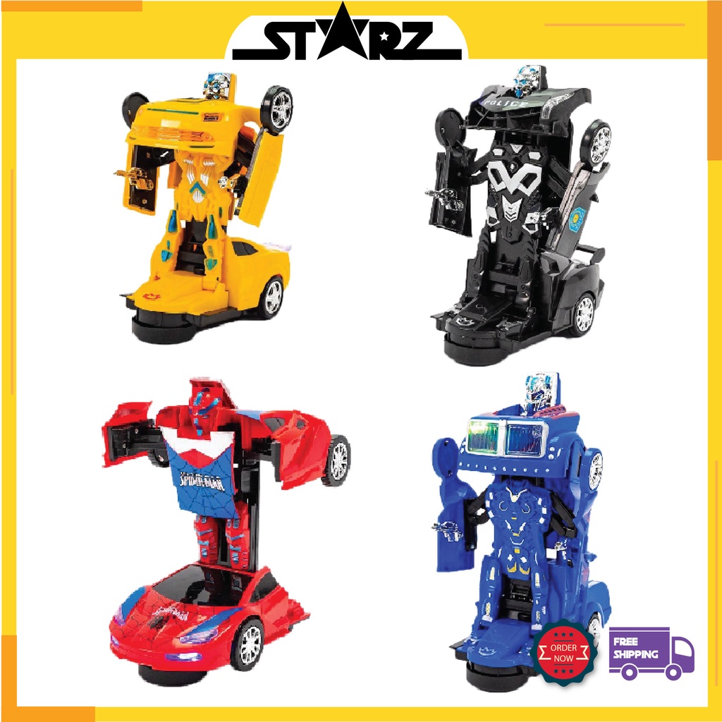 [ TOY ] Transformer Robot Car Children Transform Toys Car 2 IN 1 Robot ...