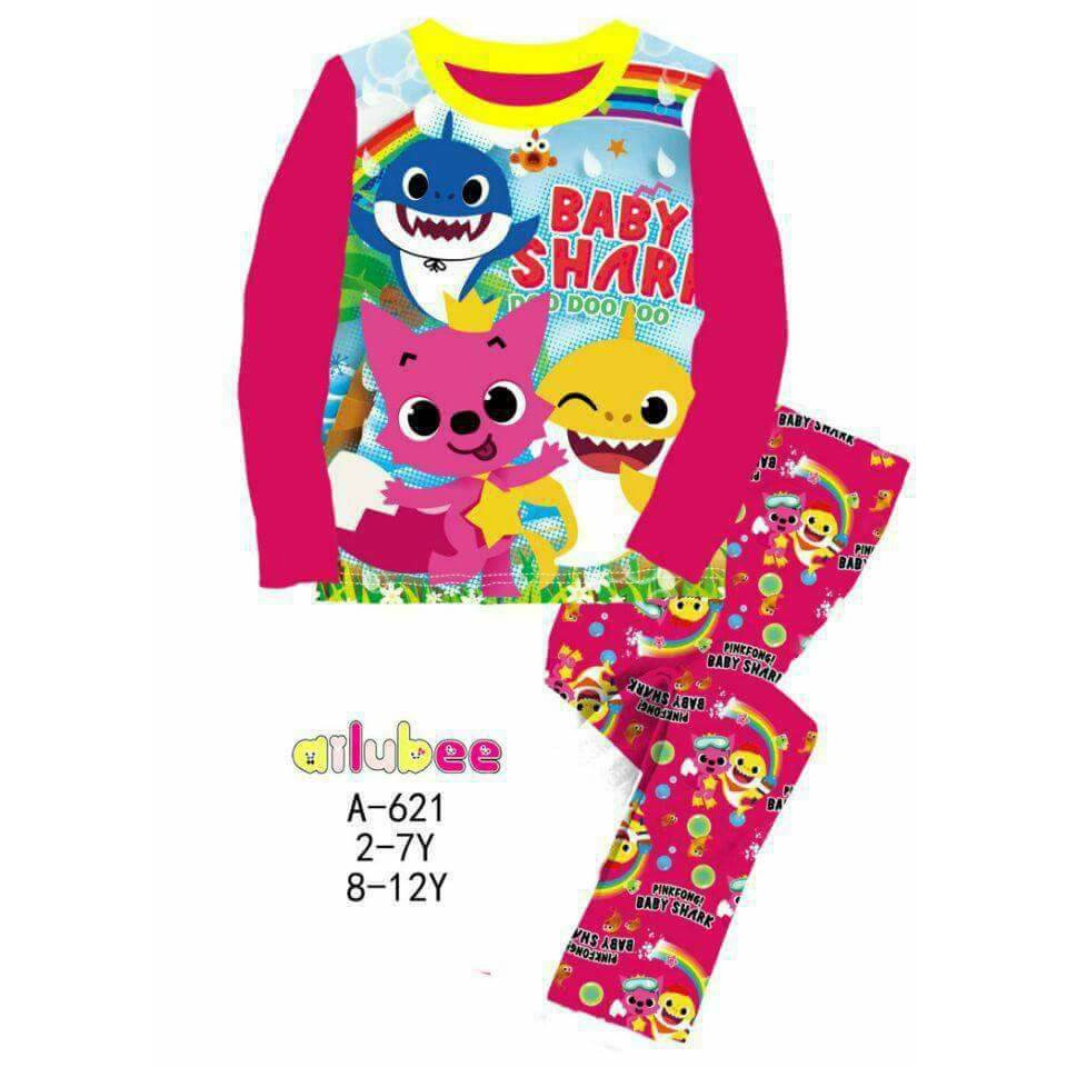Baby Shark Pyjamas AB090 (2-7yrs old) | Shopee Malaysia