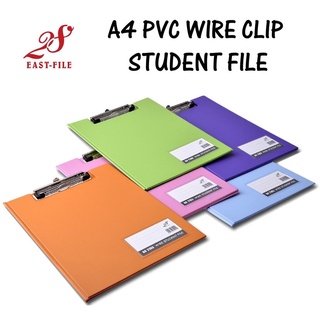 EAST-FILE A4 PVC WIRE CLIP STUDENT FILE Clipboard/Fail Keras Papan ...