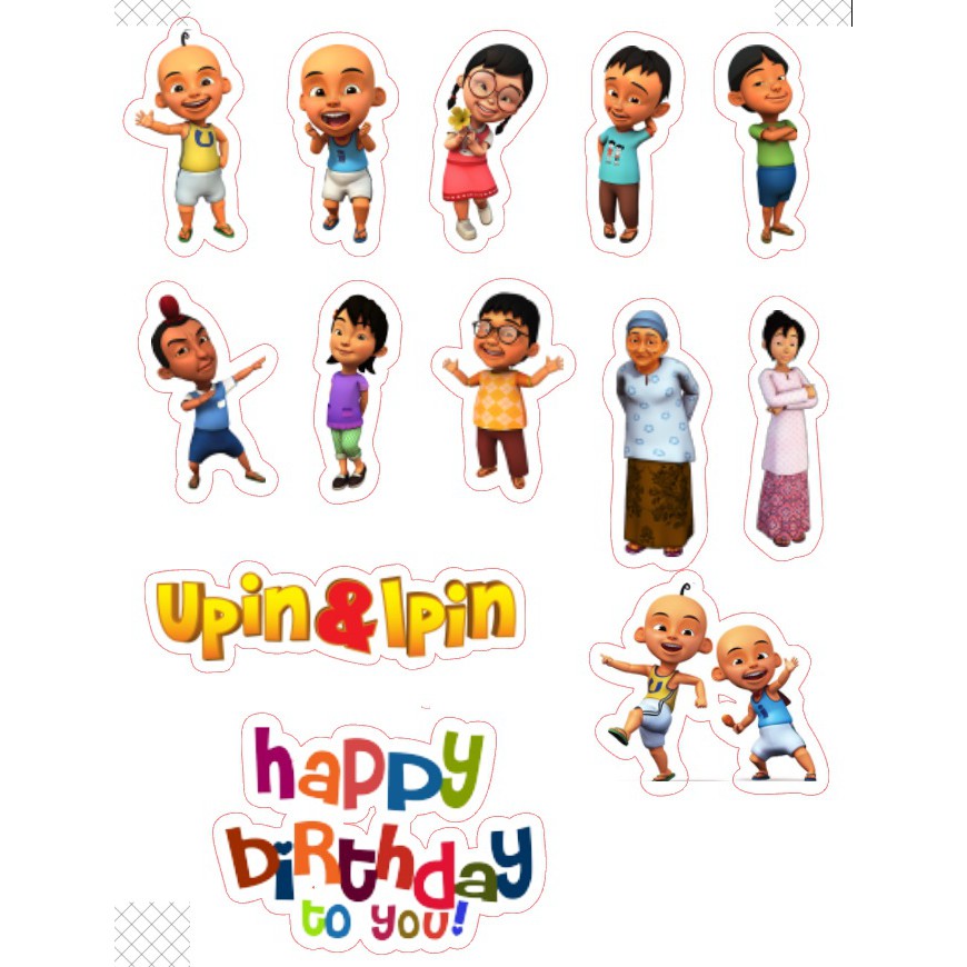 UPIN & IPIN TOPPER CAKE DECO | Shopee Malaysia
