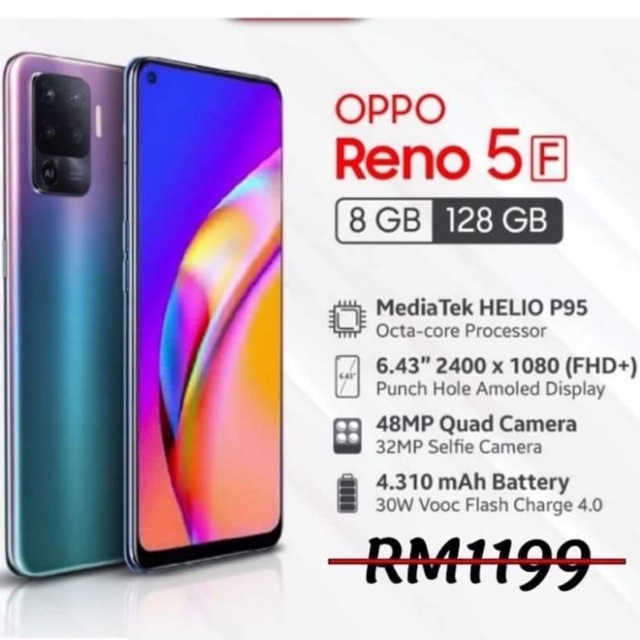 OPPO Reno5 F /8GB+128GB (OFFER !!) | Shopee Malaysia