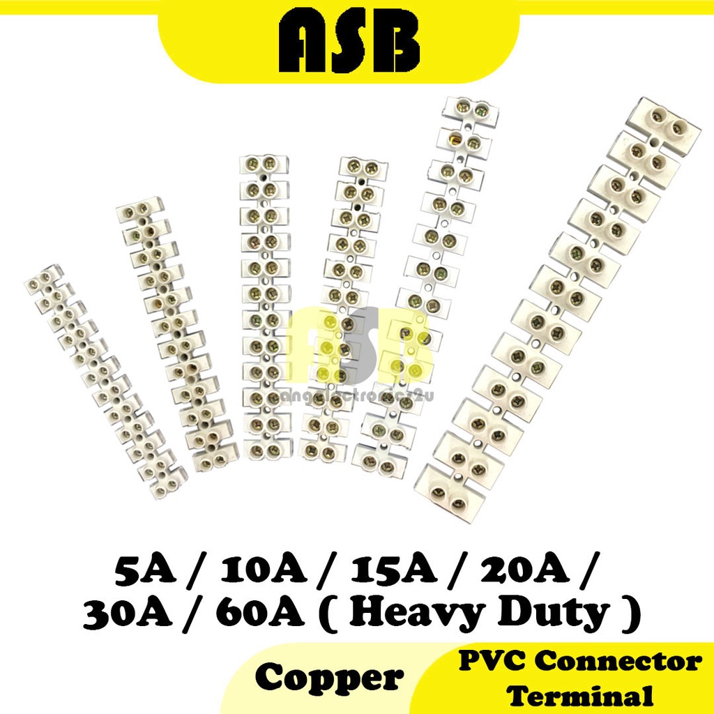 (1pc) PVC Connector Terminal 5A / 10A / 15A / 20A / 30A / 60A ( Copper ...