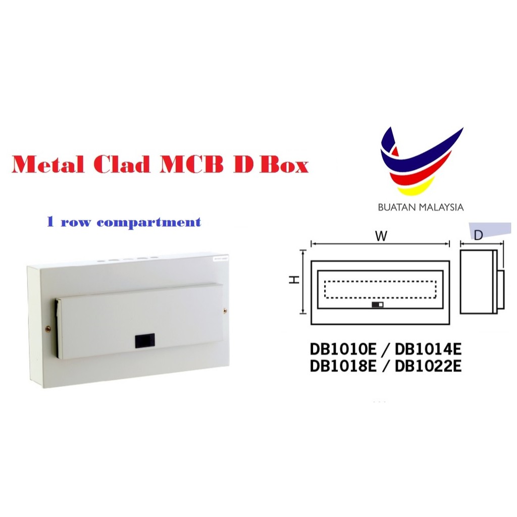 [ 1 row ] Metal Clad Enclosure DB Box 10w / 14w / 18w / 22w | Shopee ...