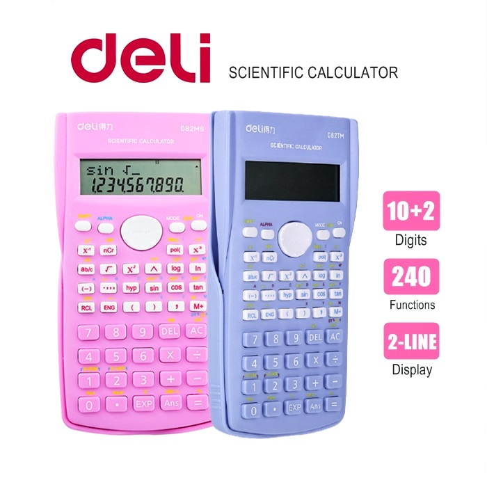 Deli Scientific Calculator Problem-Solving With Slide Cover 240 ...