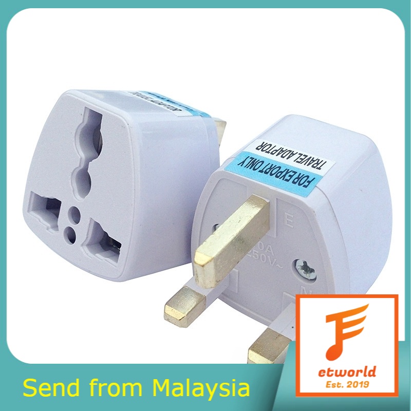 READY STOCK Universal Adapter UK 3 Pin Plug AC Adapter Converter ...
