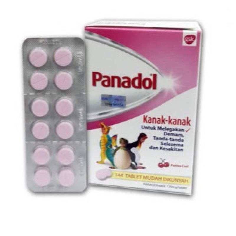 Panadol Chewable Fever Tablet for Children 12 Tablets / Strip | Shopee ...