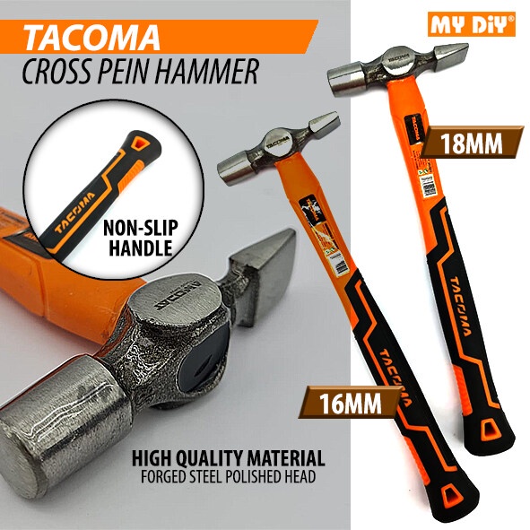 MYDIYHOMEDEPOT - TACOMA Cross Pein Hammer TPR Anti Slip Handle Wireman ...