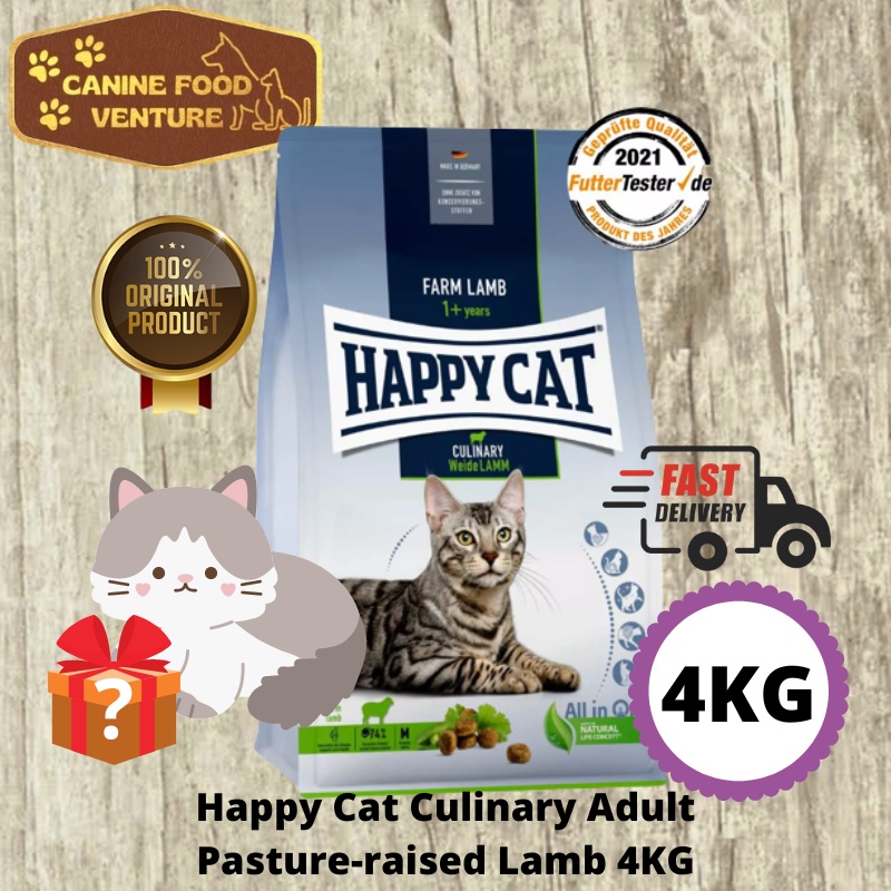 Happy Cat Culinary Adult Pasture-raised Lamb Makanan Kuching 4KG ...