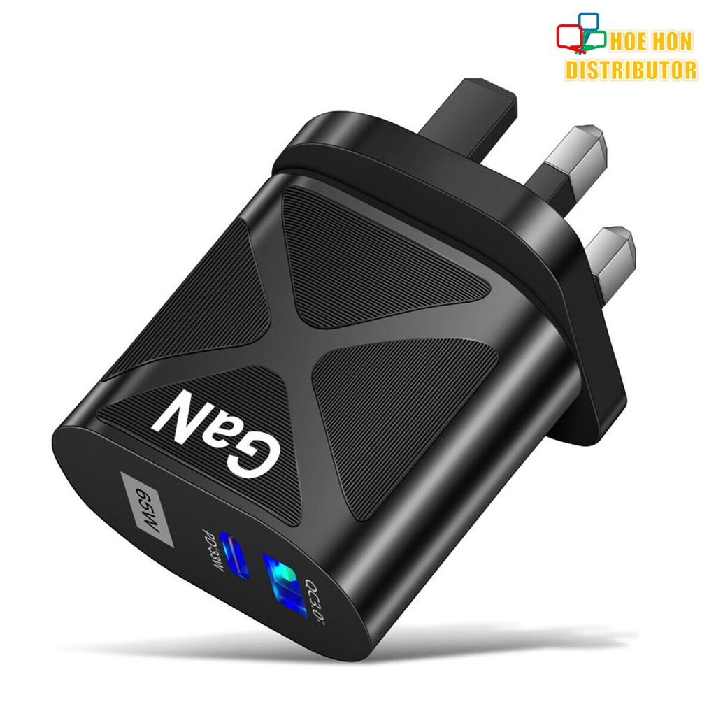 [65W] Two Way USB + PD Type C Charger QC 3.0 Quick Charge / Super Fast ...