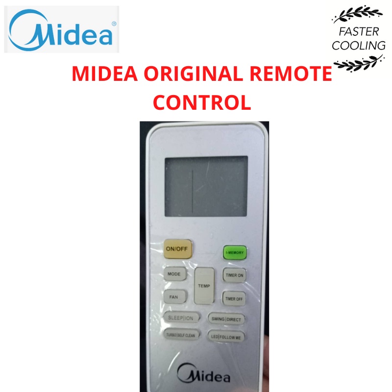MIDEA ORIGINAL WALL MOUNTED AIR CONDITIONER REMOTE CONTROL ( MODELS ...