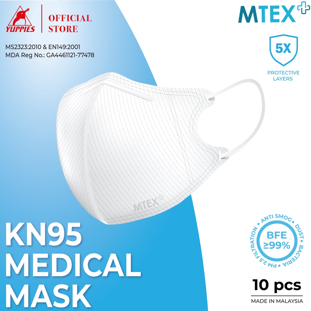 MTEX KN95 Medical Mask Disposable (10 Pcs) | Shopee Malaysia