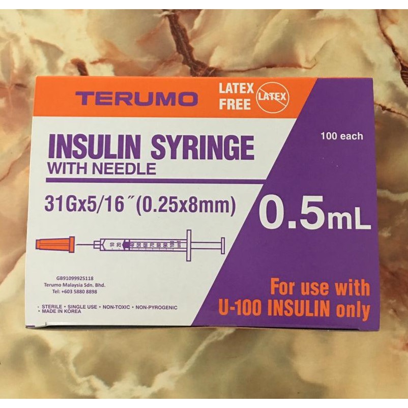 Terumo Insulin Syringe, 0.5ml With 31g x 5/16" Needle | Shopee Malaysia