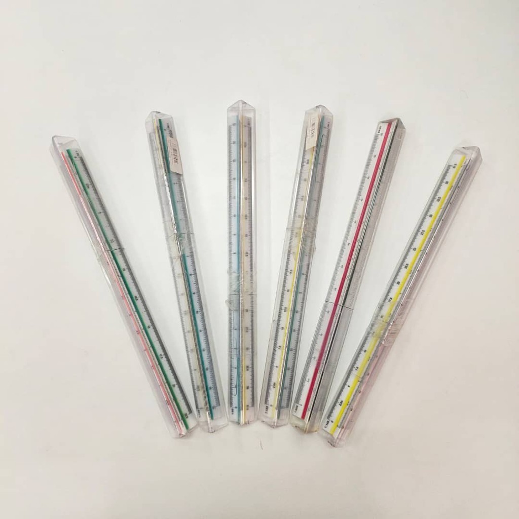 TRIANGULAR SCALE RULER (MULTIPLE SCALE FOR DRAWING) | Shopee Malaysia