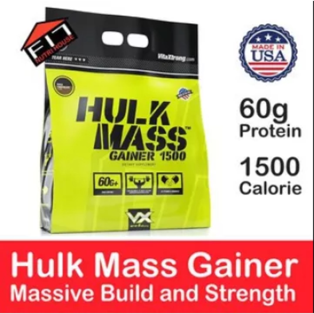 VX VitaXtrong Hulk Mass Gainer 1500 12lbs 5.4kg HALAL BULKING, SIZING, SUSU GYM KILO UP WEIGHT ...