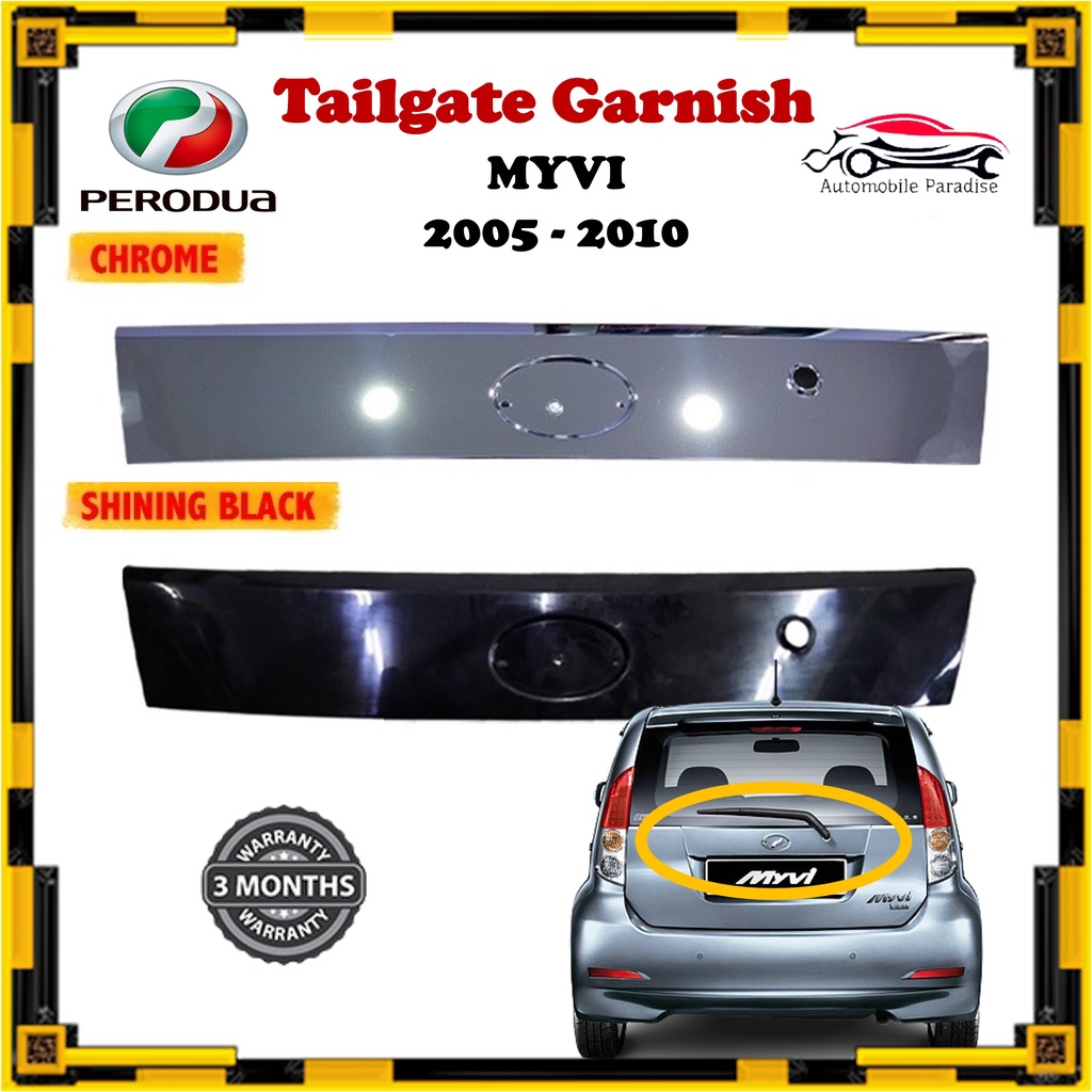 Perodua Myvi - Rear Bonnet Garnish - Hiaskan Bonnet Belakang - Tailgate ...