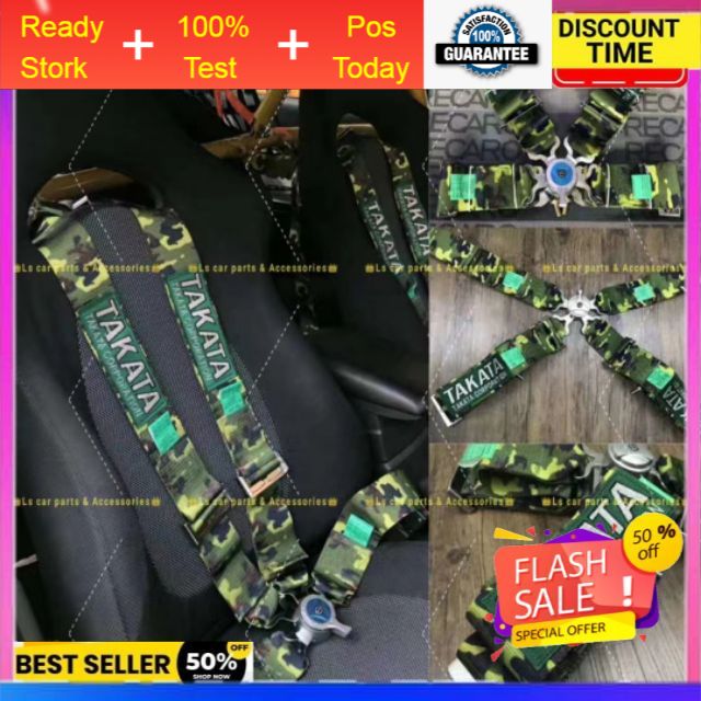 Takata Racing Seat belt Made in Japan buckle 4 point Safety Bucket ...