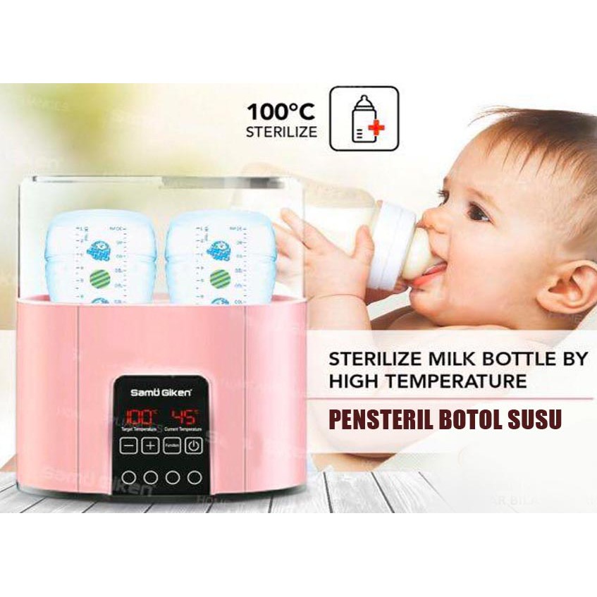 Sterilizer Pemanas Susu + Makanan Bayi Elekrik Pre-Set Pintar | Shopee ...