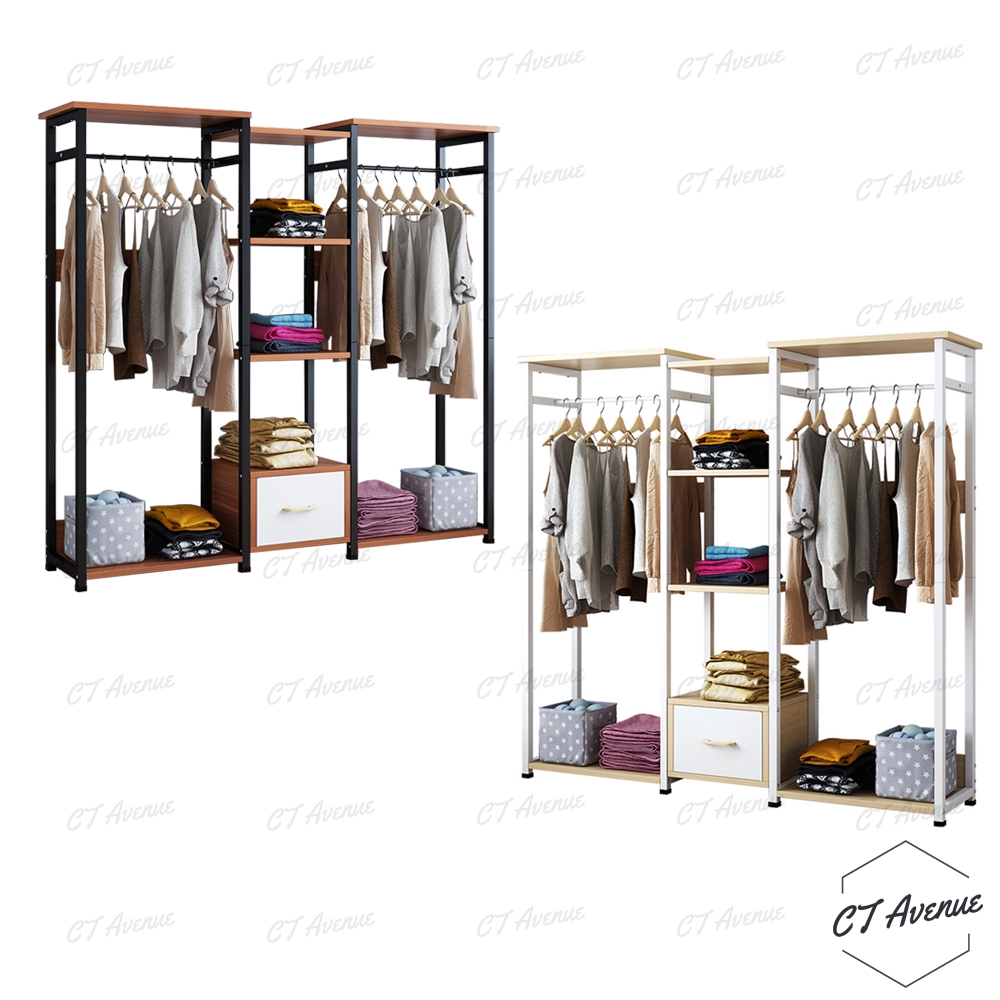 CT 120cm Large Capacity Clothes Rack Simple Modern Wardrobe Storage ...