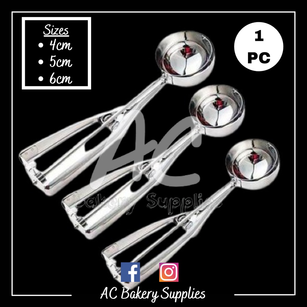 [READY STOCK] Stainless Steel Ice Cream Scoop 4cm/5cm/6cm Senduk ...