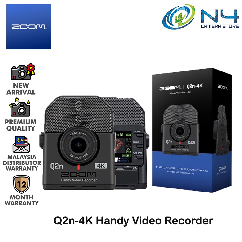 Zoom Q2N-4K 4K Camcorder with XY Microphone Zoom Q2n-4K Handy Video Recorder | Shopee Malaysia