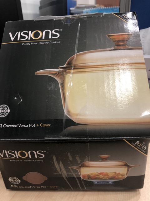 (LOOSE) 0.8L-2.25L VISIONS VERSA POT COOKWARE / PERIUK KACA VISIONS ...