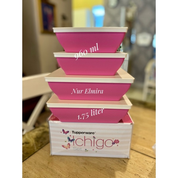 tupperware ichigo pink (1 set 4 pcs) | Shopee Malaysia
