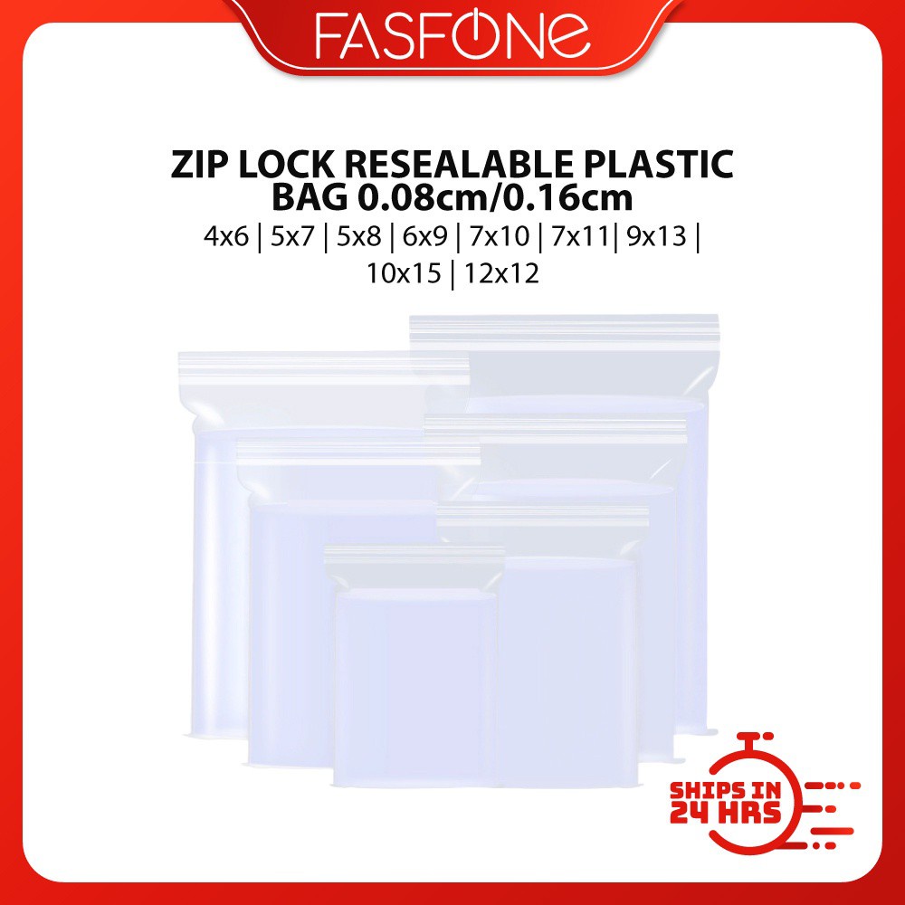 Zip Bag 100pcs Zipper Plastic Transparent Quality Clear Plastik Beg ...