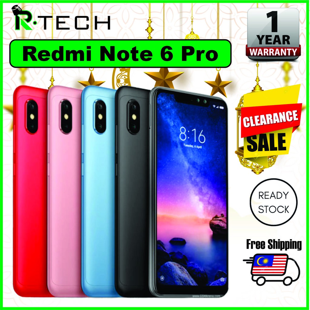 [CLEARANCE] Xiaomi Redmi Note 6 Pro / Xiao Mi Red Mi Note 6 Pro (Global ...