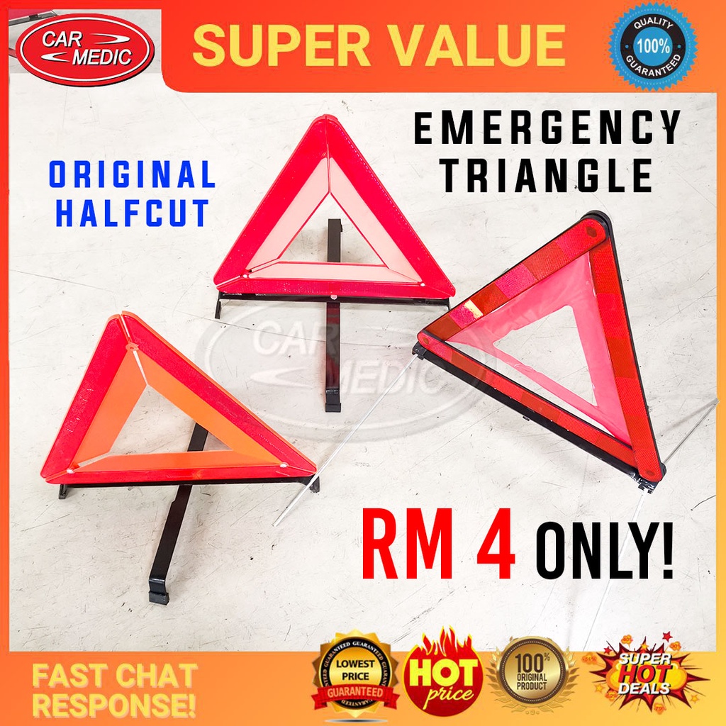 Emergency Hazard Warning Reflective Safety Triangle Signs from Halfcut ...