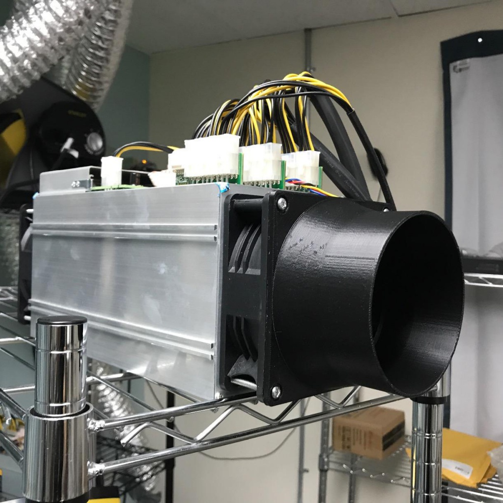 ABS Flange 1PCS BITMAIN Antminer T9 S1 S3 S5 S7 S9 A3 D3 L3 V9 120mm High Temp Fan Duct 4 INCH ...