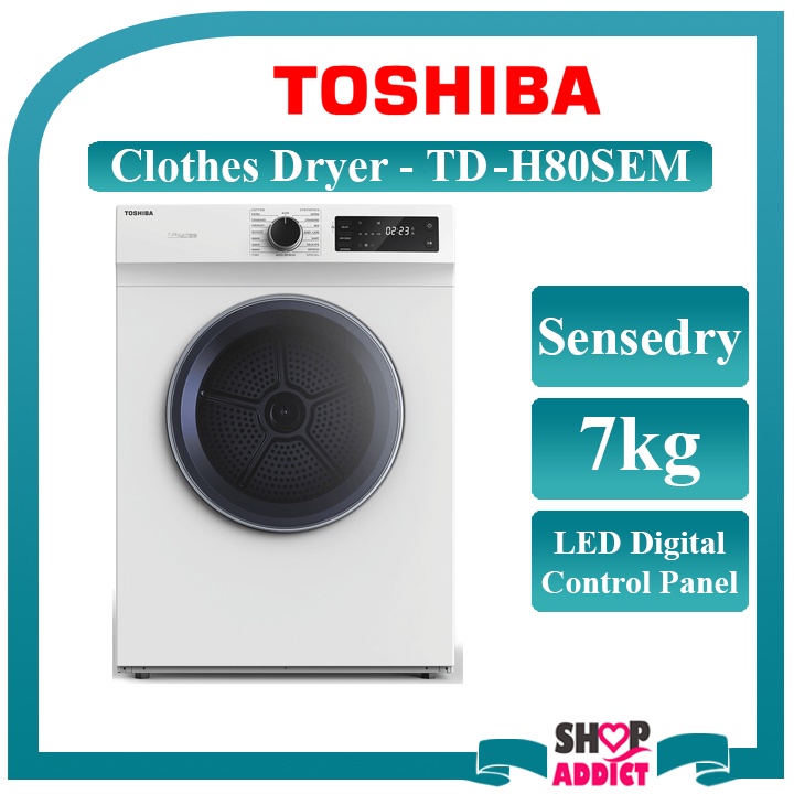 Toshiba Tumble Dryer 7 KG TD-H80SEM | Shopee Malaysia