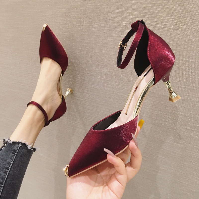 french stiletto high heel pointed toe wedding shoes bridesmaid shoes ...