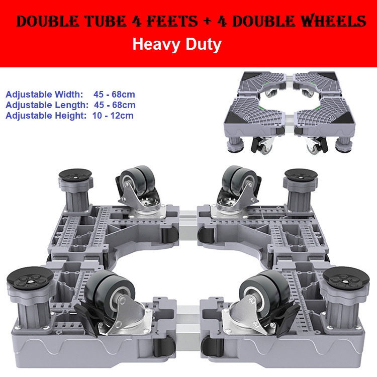 Adjustable Heavy Duty Movable Wheel Base for Washing Machine Fridge ...