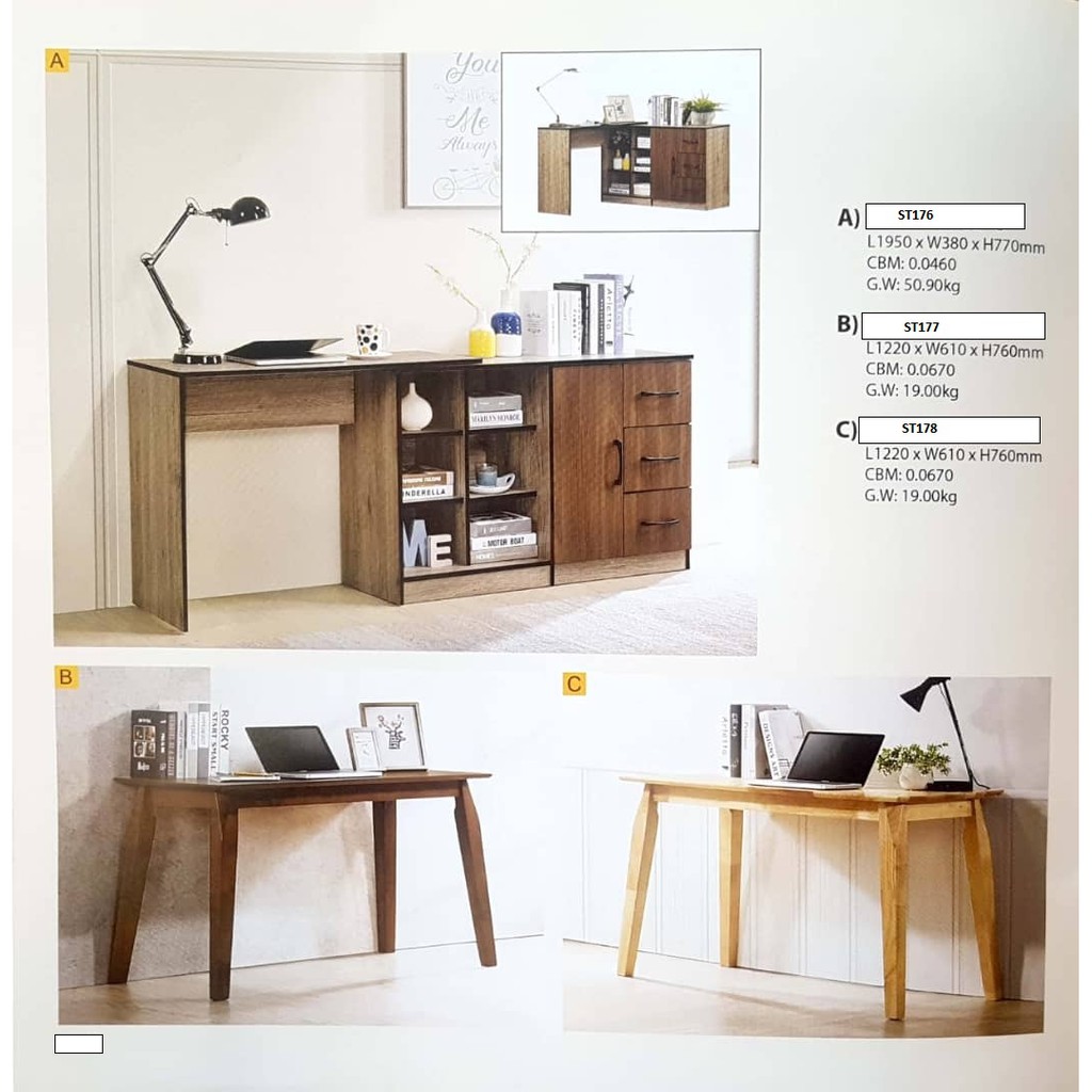 Working Table Study Table Office Table (Low Price Guarantee) | Shopee ...