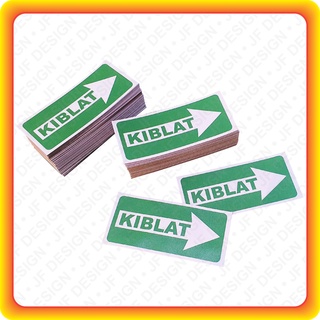 Quality Custom Kiblat Sticker Label [Arah Kiblat Solat][12cm x 5.5cm ...