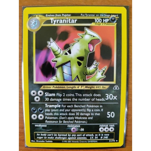 Tyranitar #31 Pokemon Neo Discovery (Non Holo) | Shopee Malaysia