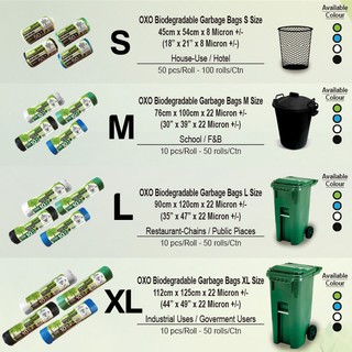 Cleanguard OXO Biodegradable Garbage Bag/ Rubbish Bag (Eco Friendly ...