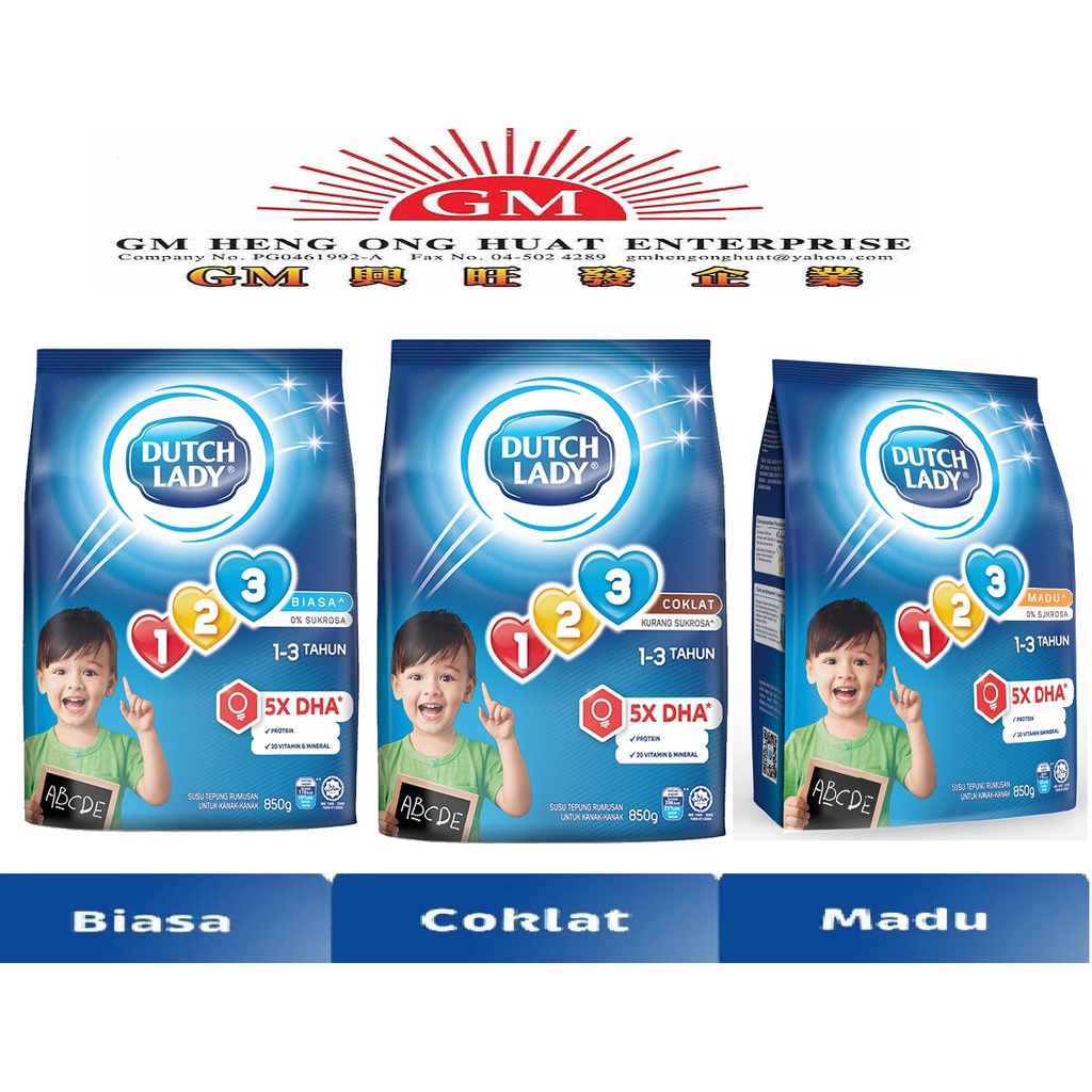 DUTCH LADY 123 ASLI/MADU/CHOCOLATE 850G | Shopee Malaysia