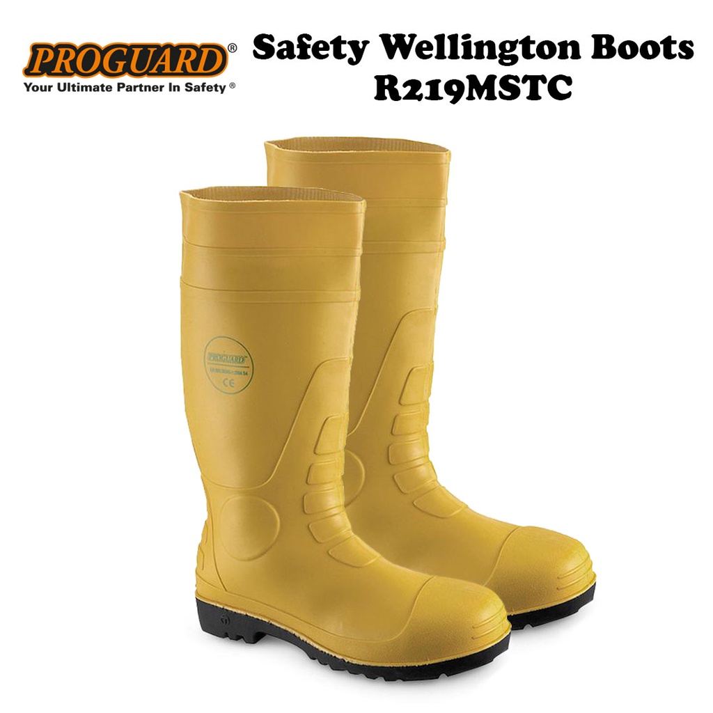 Proguard Safety Wellington Boots R219MSTC Yellow | Shopee Malaysia