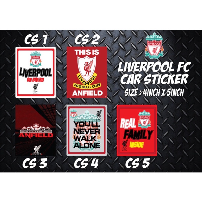 LIVERPOOL car sticker - tampal dalam (1pcs) | Shopee Malaysia