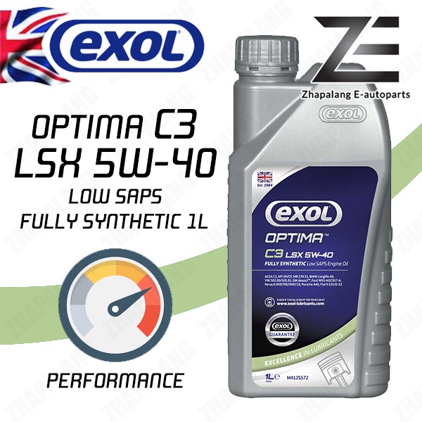 EXOL OPTIMA C3 LSX 5W40 Low SAPS Fully Synthetic Engine Oil 1L M412 ... EXOL OPTIMA C3 LSX 5W40 Low SAPS Fully Synthetic Engine Oil 1L M412 ...