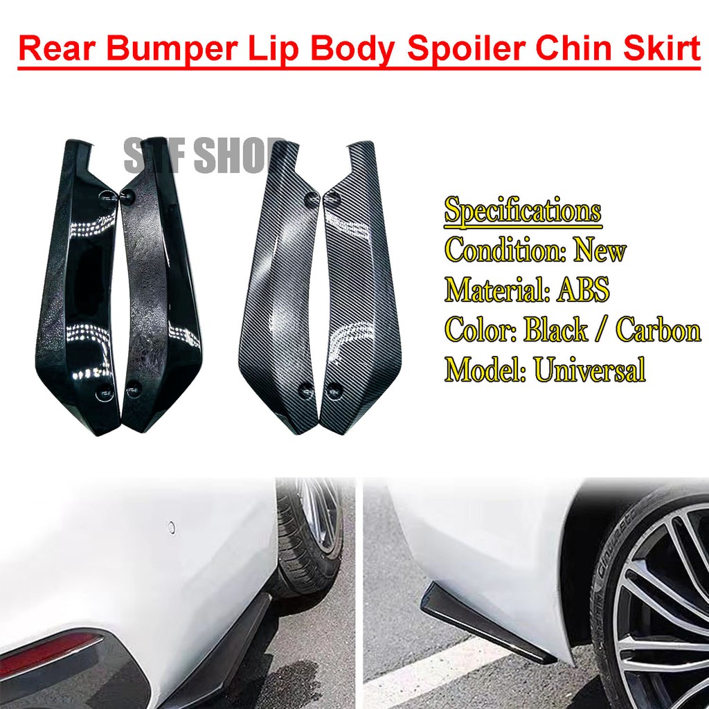 Car Bumper Side Skirt Spoiler Rear Lip Angle Splitter Diffuser Plate ...