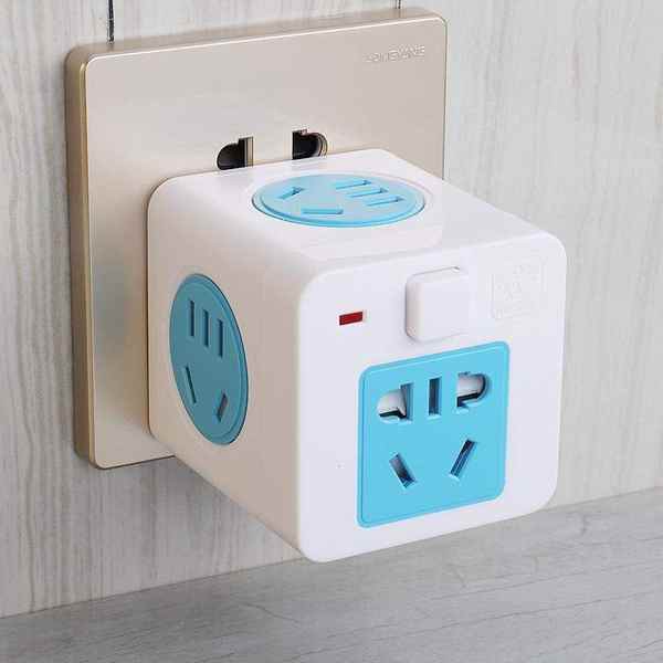 Rubik's Cube Socket One Turn Multi-Converter Plug Wireless Multi-Fungsi ...