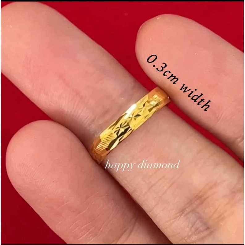 READY STOCK 916 Emas Cincin budget Belah Rotan/ 916 gold budget simple ...